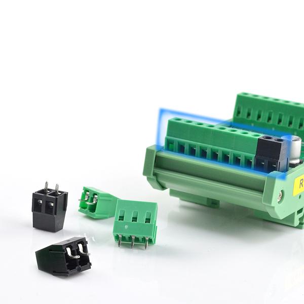 5.08mm Pitch PCB Mounted Screw Terminal Blocks 2P 3P Jointed Multi-colour