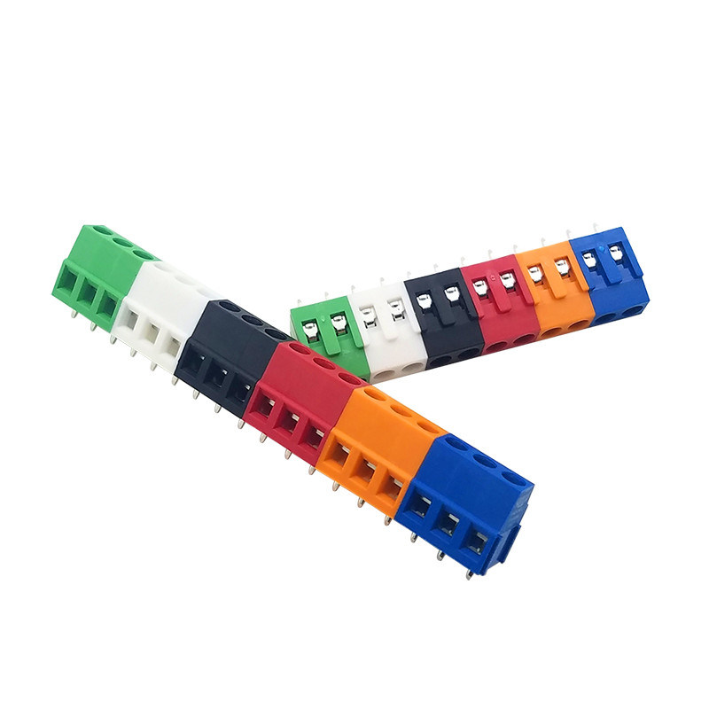 5.08mm Pitch PCB Mounted Screw Terminal Blocks 2P 3P Jointed Multi-colour