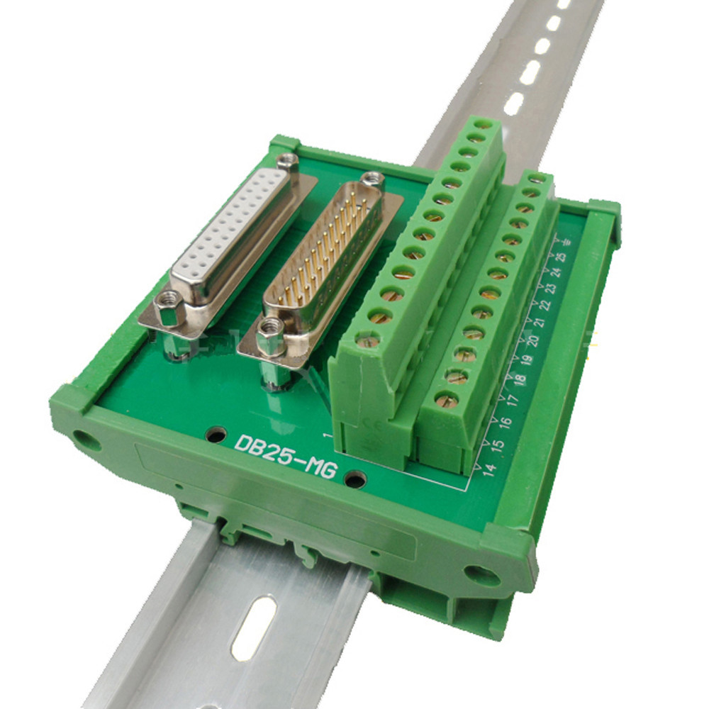 DB25 Male Female terminal block D Sub 25 Pin Connectors Breakout Board ...
